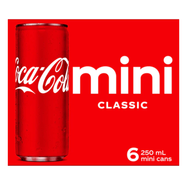 Coca Cola Mini Cans 6x250ml – Feed Me by Drakes